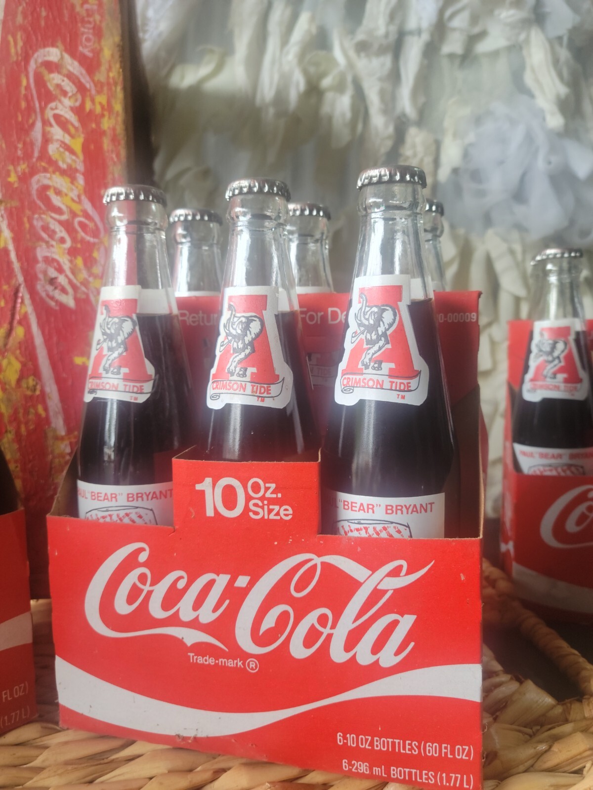 PAUL BEAR BRYANT ALABAMA 315 WINS VINTAGE 1979 COKE BOTTLE FULL 6 PK ...