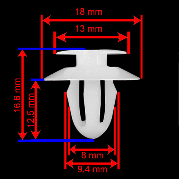 50 Pcs Inner Door Trim Panel Clip Nylon Retainer For Mercedes Benz 003 ...