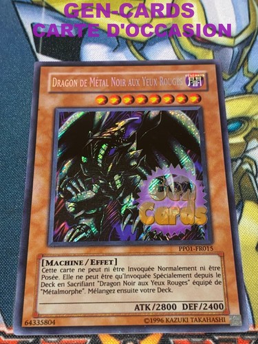 OCCASION Carte Yu Gi Oh DRAGON DE METAL NOIR AUX YEUX ROUGES PP01-FR015 ...