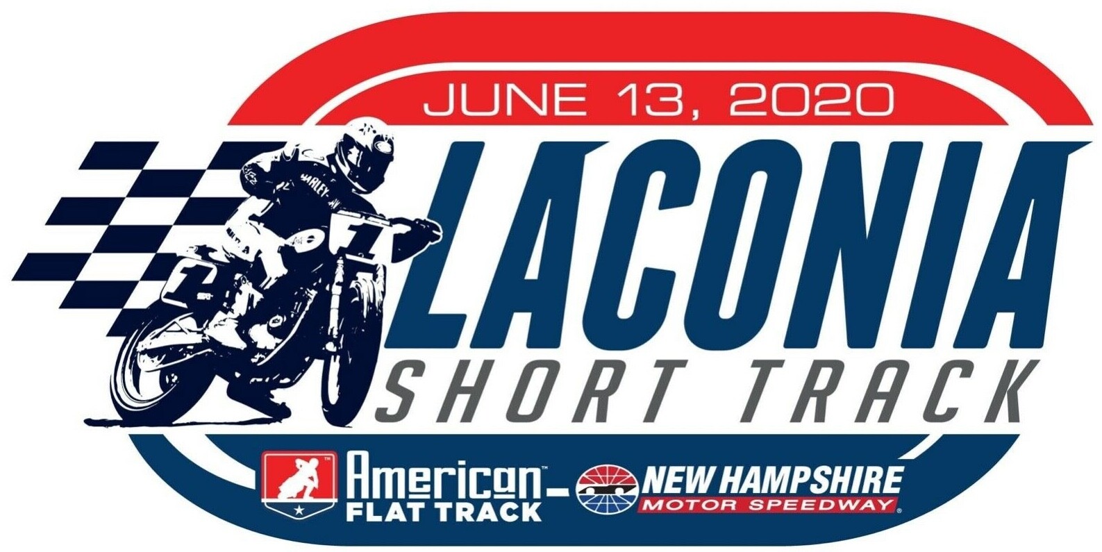 AMERICAN FLAT TRACK LACONIA Dirt Track Racing Decal / Sticker die cut ...