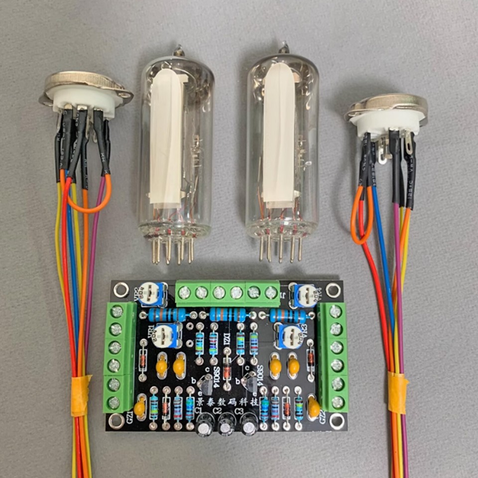 6E2 Tube Cat Eyes Driver Board Kits Dual Channel Audio Level Indicator ...