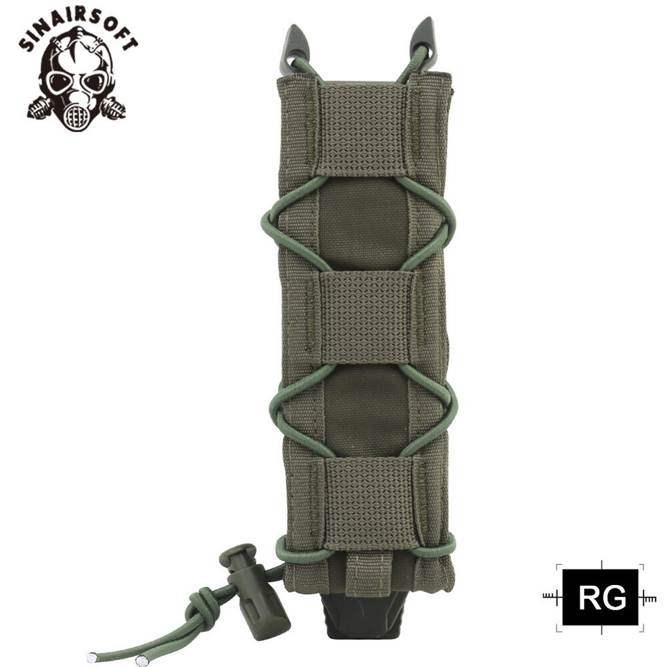 Tactical Extended Pistol 9mm SMG Magazine Pouch MOLLE Mag Clip Holder ...