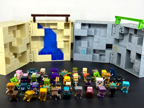 Minecraft Mini Figures Collector Cases Storage Cube 2014 Mattel 49 ...