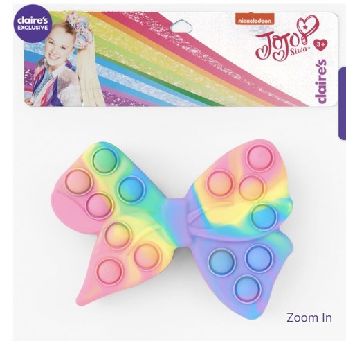 Claire’s exclusive JoJo Bow Pop Bubble fidget sensory toy rainbows tie ...