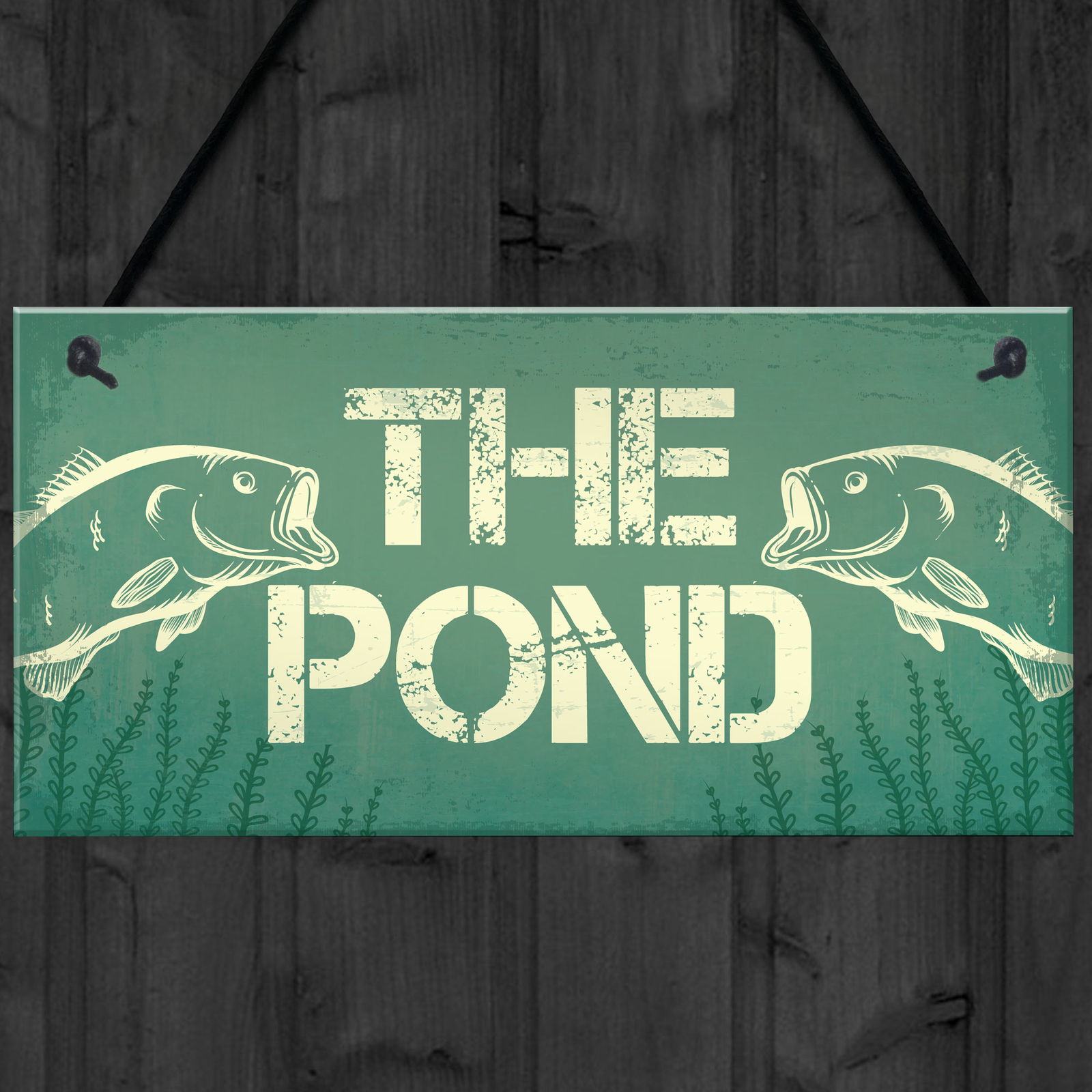 Fishing THE POND Sign Novelty Garden Plaque Gifts For Dad Grandad ...