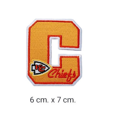 NFL Kansas City Chiefs yellow logo for patch iron and sewing on Clothes ...