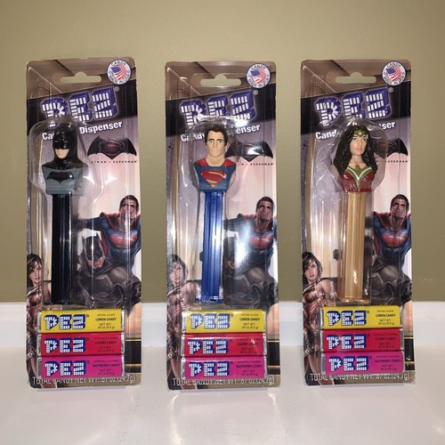 DC Justice League Pez Dispensers Lot of 3 - Batman, Superman, Wonder ...
