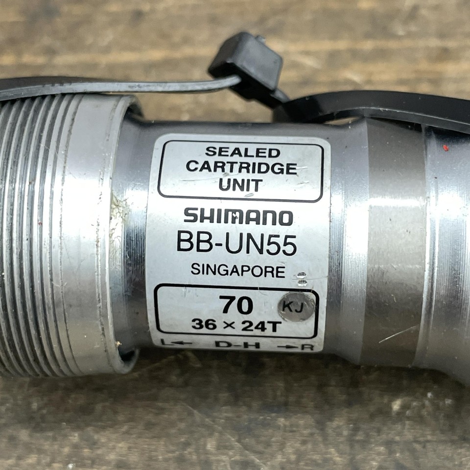 Shimano BB-UN55 Bottom Bracket Italian Sealed 70mm 36x24T Square Taper ...
