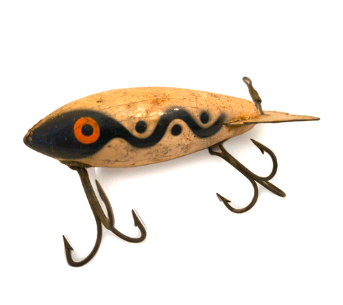 Vintage Luxon Torpedo Wooden 3" Bomber Fishing Lure White and Black | eBay