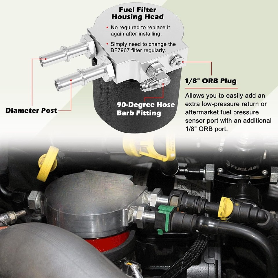 Fuel Filter Conversion Kit 121003 for 2011-2022 Ford 6.7L Powerstroke ...
