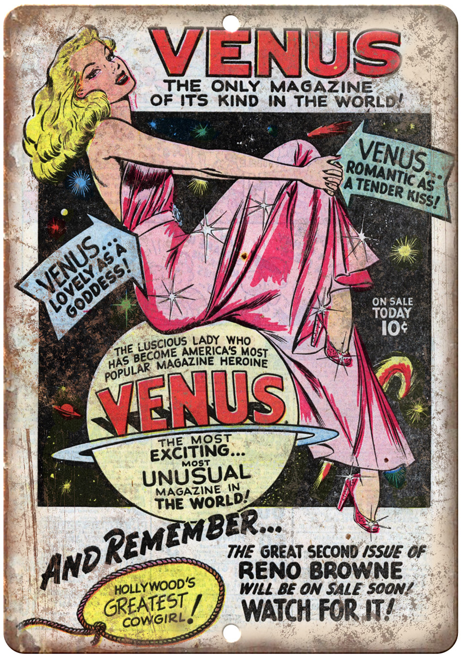 Venus Comic Book Reno Browne Ad 12" x 9" Reproduction Metal Sign J139 ...