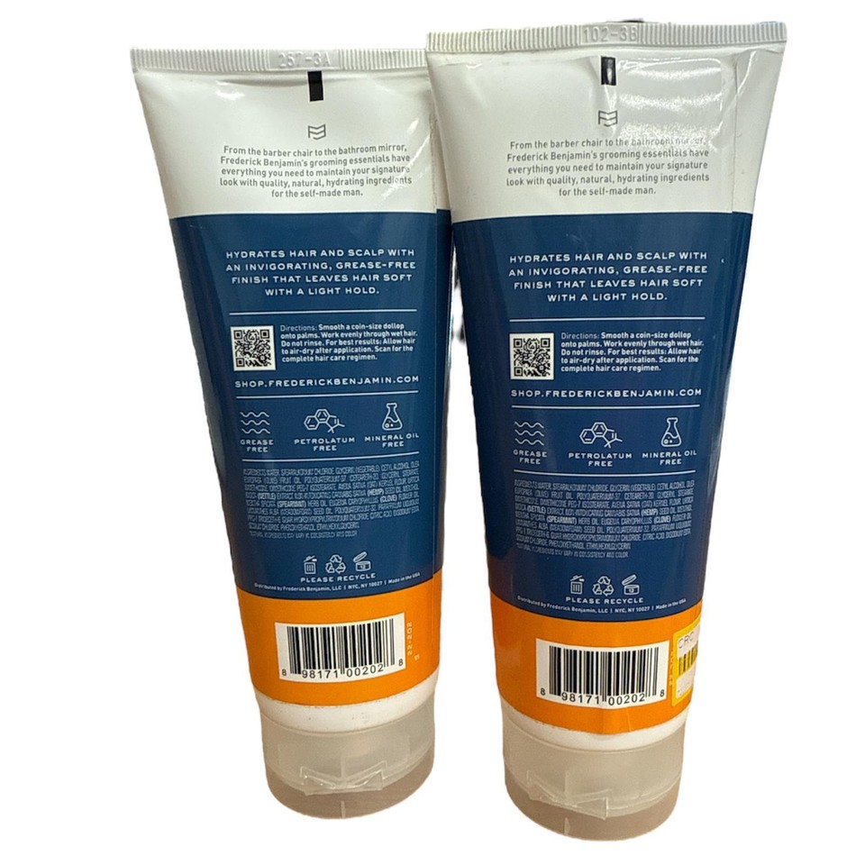 2X Frederick Benjamin Grooming Daily Hydrator Men's Hair Care Styling ...