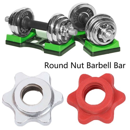 1Pc Dumbbell Spinlock Collars Weight Check Nut Barbell Bar Clips Spin ...