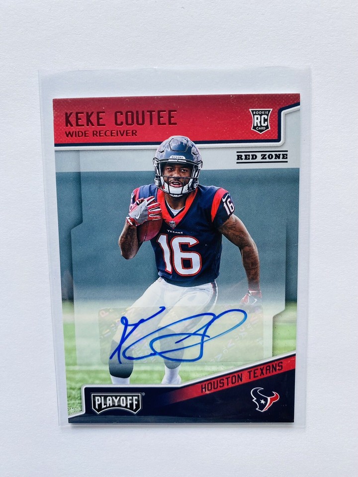 Keke Coutee 2018 Playoff Rookie Auto Red Zone Card #228 | eBay