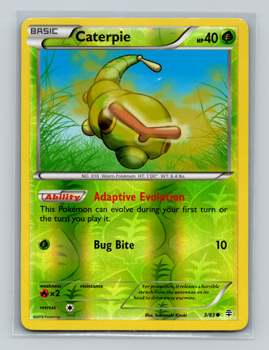 CATERPIE - 3/83 - XY GENERATIONS - Reverse Holo - Pokemon Card - NM | eBay