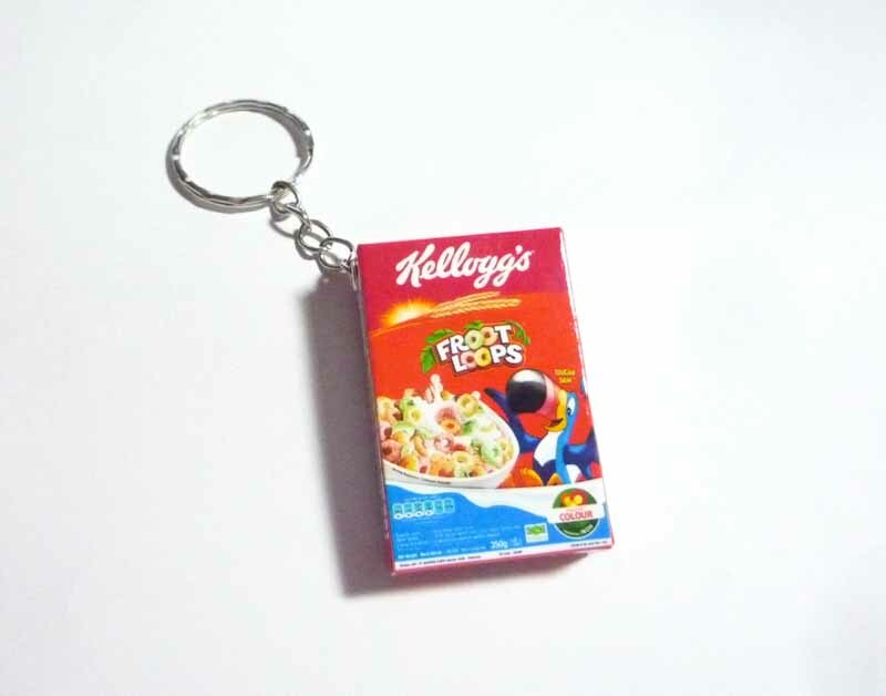Kellogg's FROOT LOOPS Breakfast Cereal Pack KEYCHAIN Keyring Novelty ...