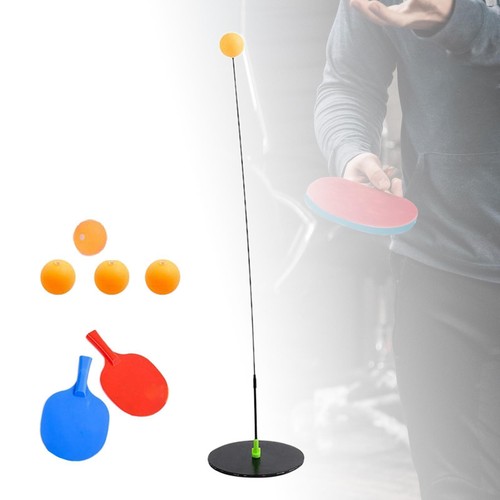 Table Tennis Trainer Set Ping Pong Paddles and Balls Training Device ...