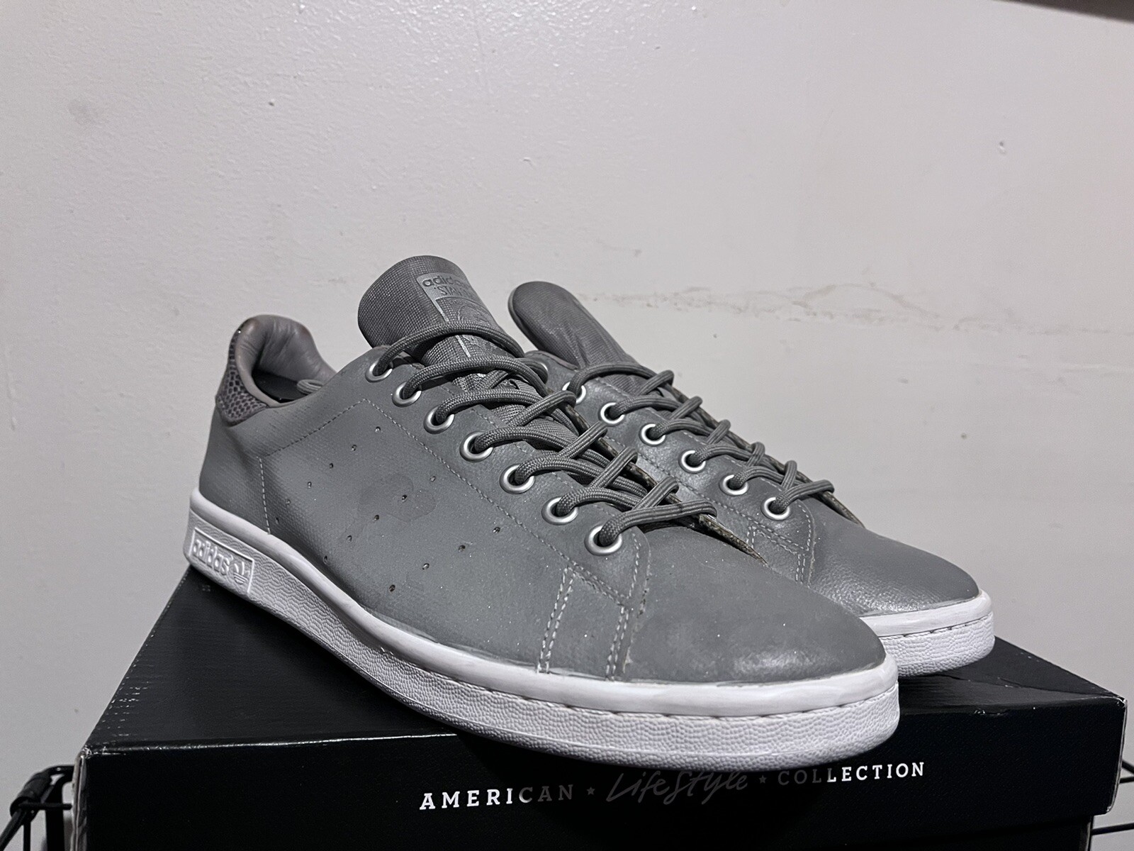 2014 Mens Adidas Originals Stan Smith Reflective Silv… - Gem