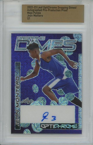 2022 Leaf OptiChrome Dropping Dimes! Proof Mojo Purple Jean Montero 1/1 ...