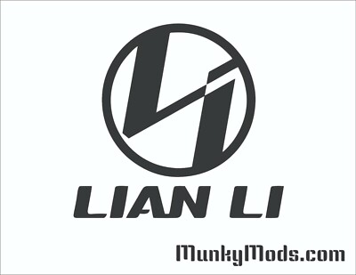 Lian Li Logo with Text Computer Case Window Applique Vinyl Decal (Color ...