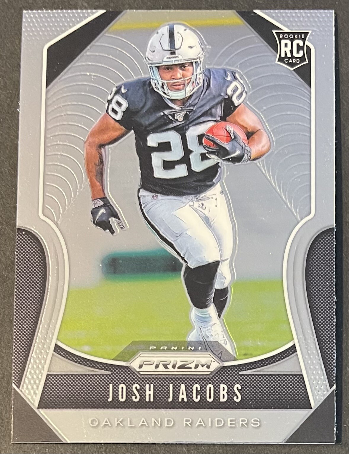 2019 Panini Prizm Josh Jacobs Base Rookie Card #323 Las Vegas Raiders ...