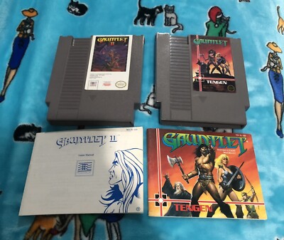 Nintendo NES Video Game Gauntlet (Grey Cart), and Gauntlet II with ...