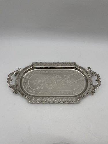 New Small Reusable Silver Plastic Hors D'oevres Favor Trays Retangular ...