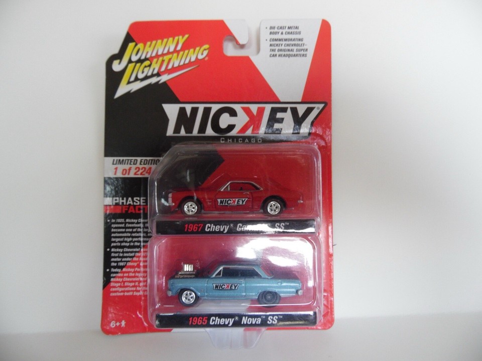 Johnny Lightning Nickey Chicago 1967 Chevy Camaro SS/ 1965 Nova ss L24 ...