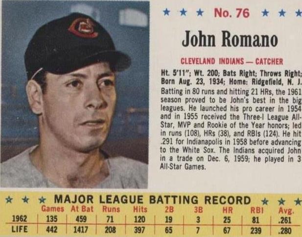 1963 Jell-O - Johnny Romano #76 for sale online | eBay