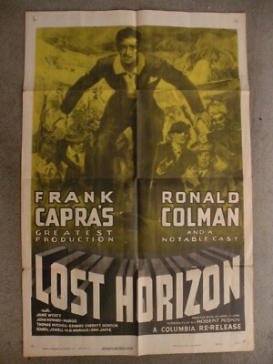 1948 Frank Capra's Lost Horizon Ronald Coleman-Jane Wyatt 27X41 movie ...