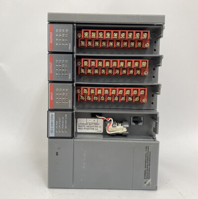 Allen Bradley SLC 500 1746-P1 Ser. A w/ 1746-A4 4-Slot Rack & 4 ...
