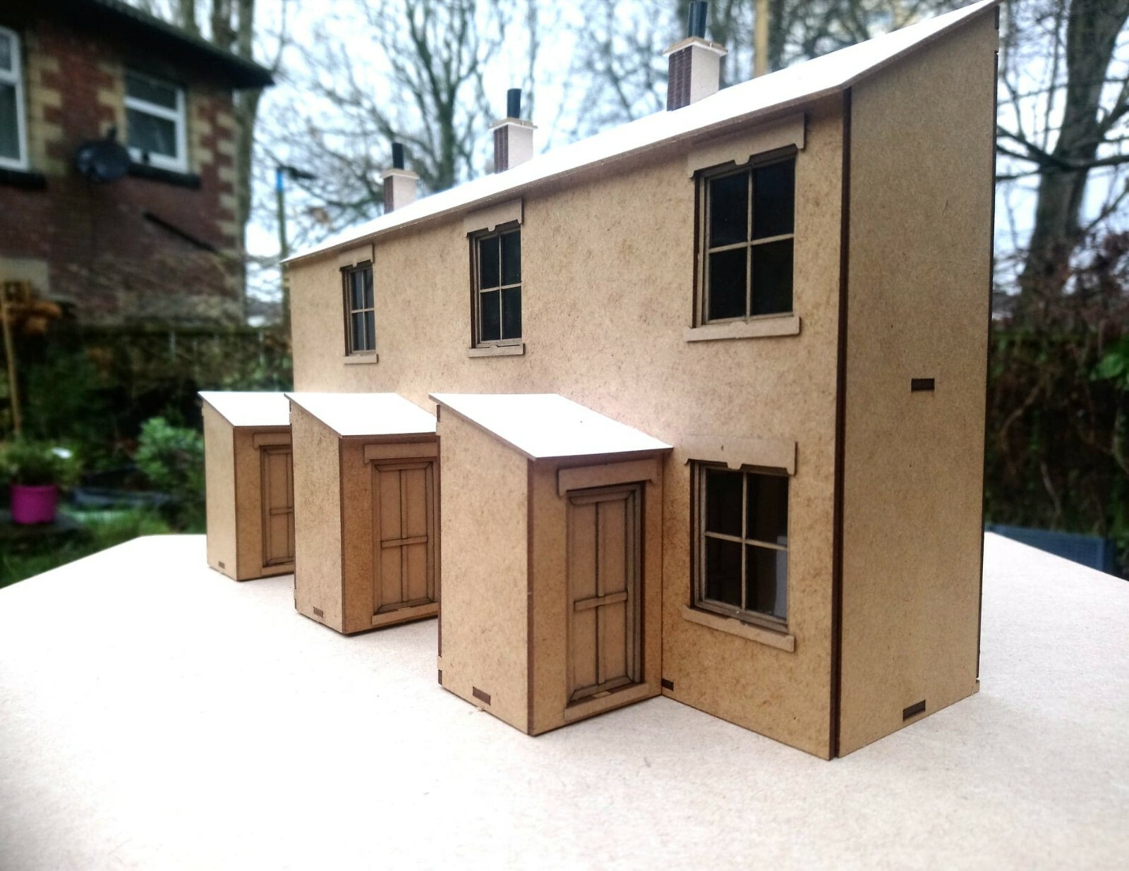 Terraced House Backs Kit Laser Cut Scratch Aid Layout Kit O Gauge 7mm ...