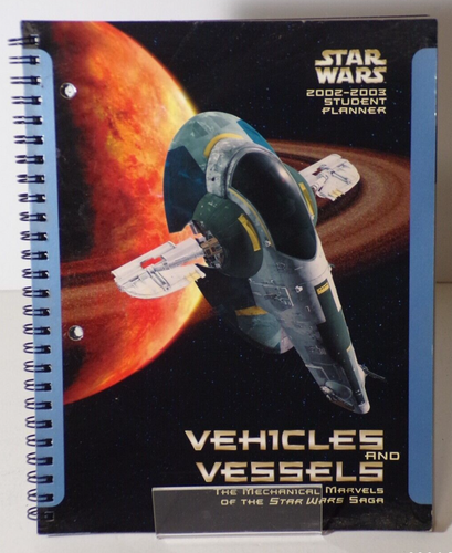 RARE!!! Star Wars Vehicles and Vessels Student Planner 2002-2003 Unused ...