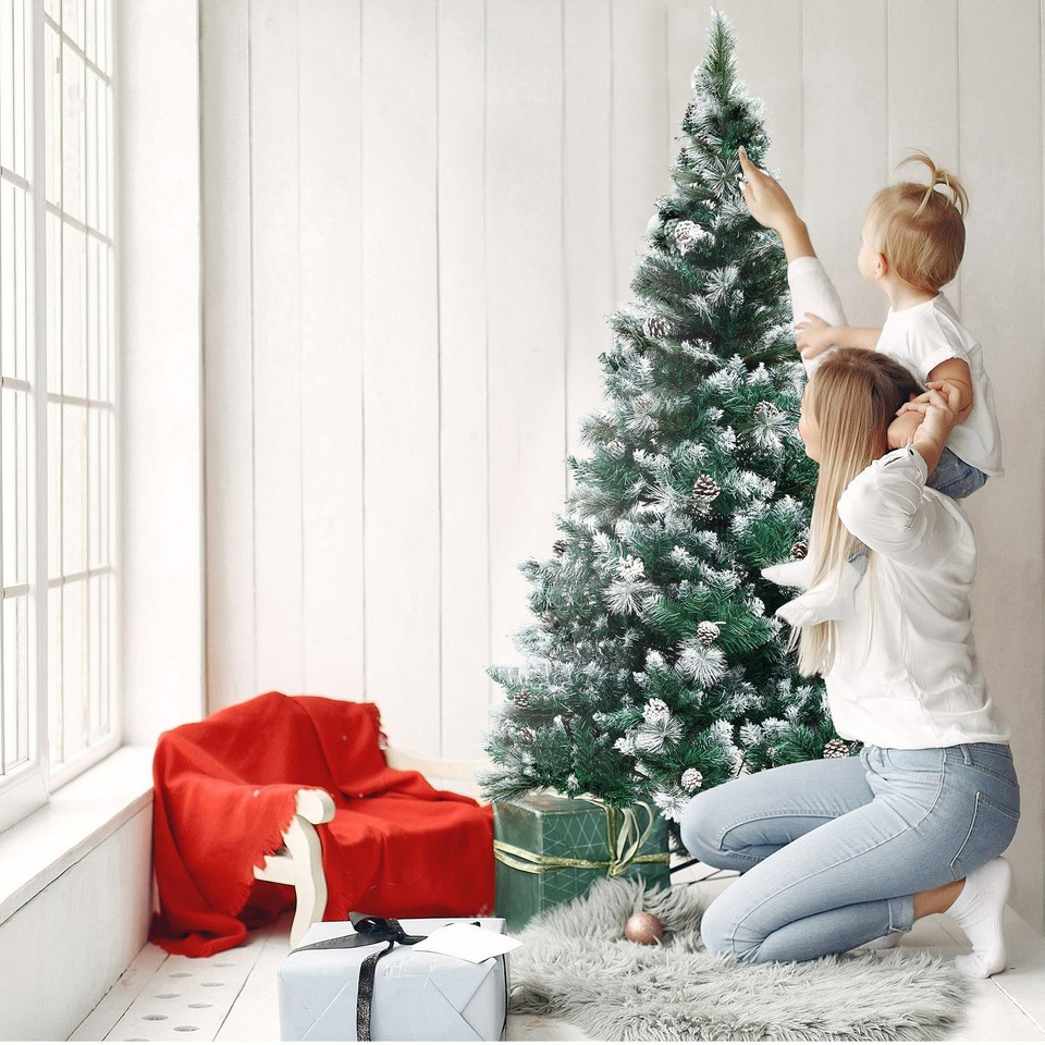 Urhome Künstlicher Weihnachtsbaum Christbaum Dekobaum PVC Kunstbaum ...