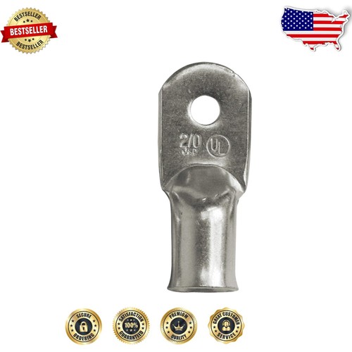 25 Non-Insulated Heavy-Duty Copper Lugs with 1/4" Screw Size - UL 486A ...