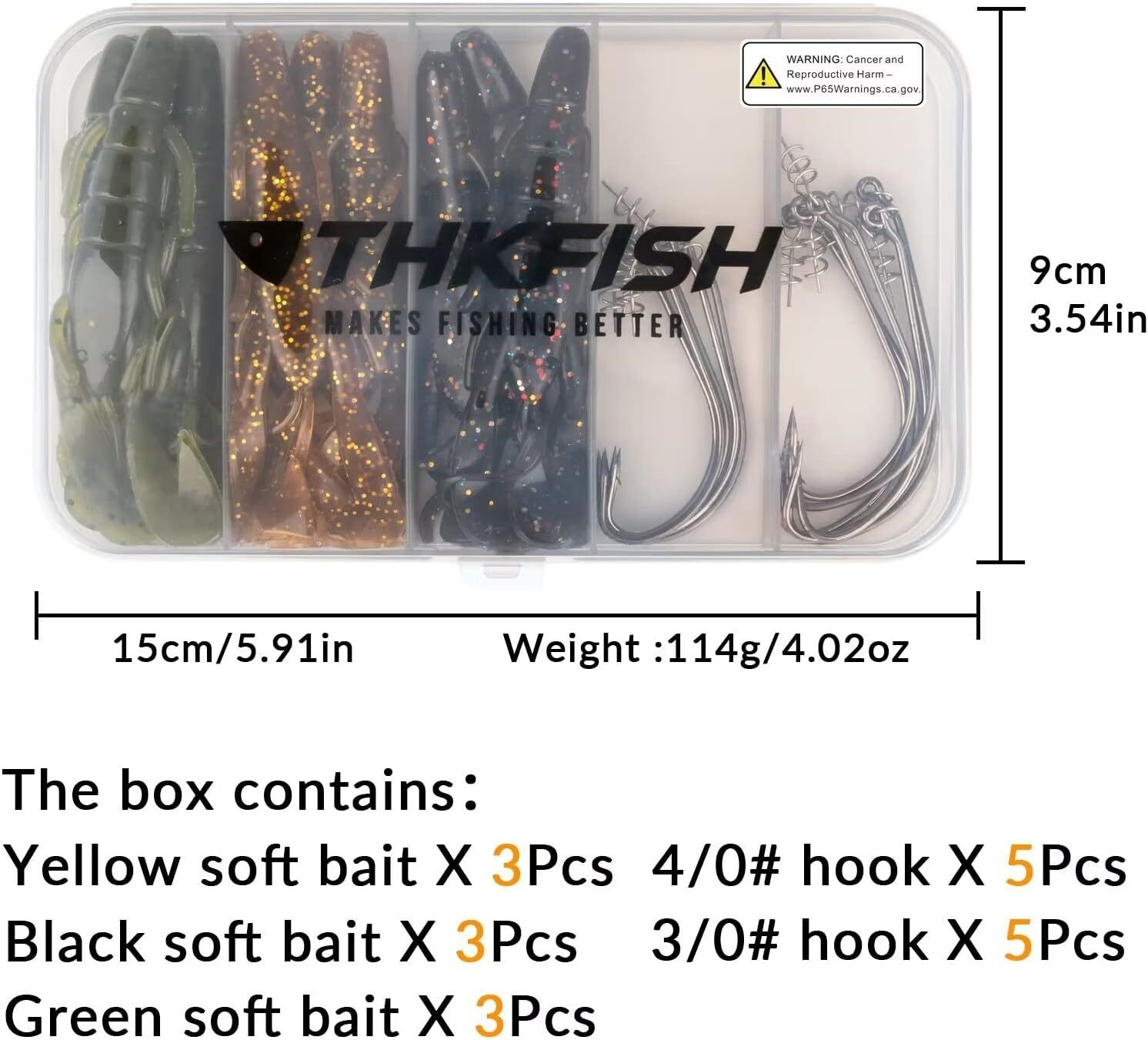 THKFISH Fishing Hooks Lure Bait Artificial Shrimp Lures Soft Hook Prawn ...