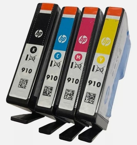 HP 910 Black /Cyan/Magenta/Yellow Standard Ink Cartridges Genuine 4PK ...