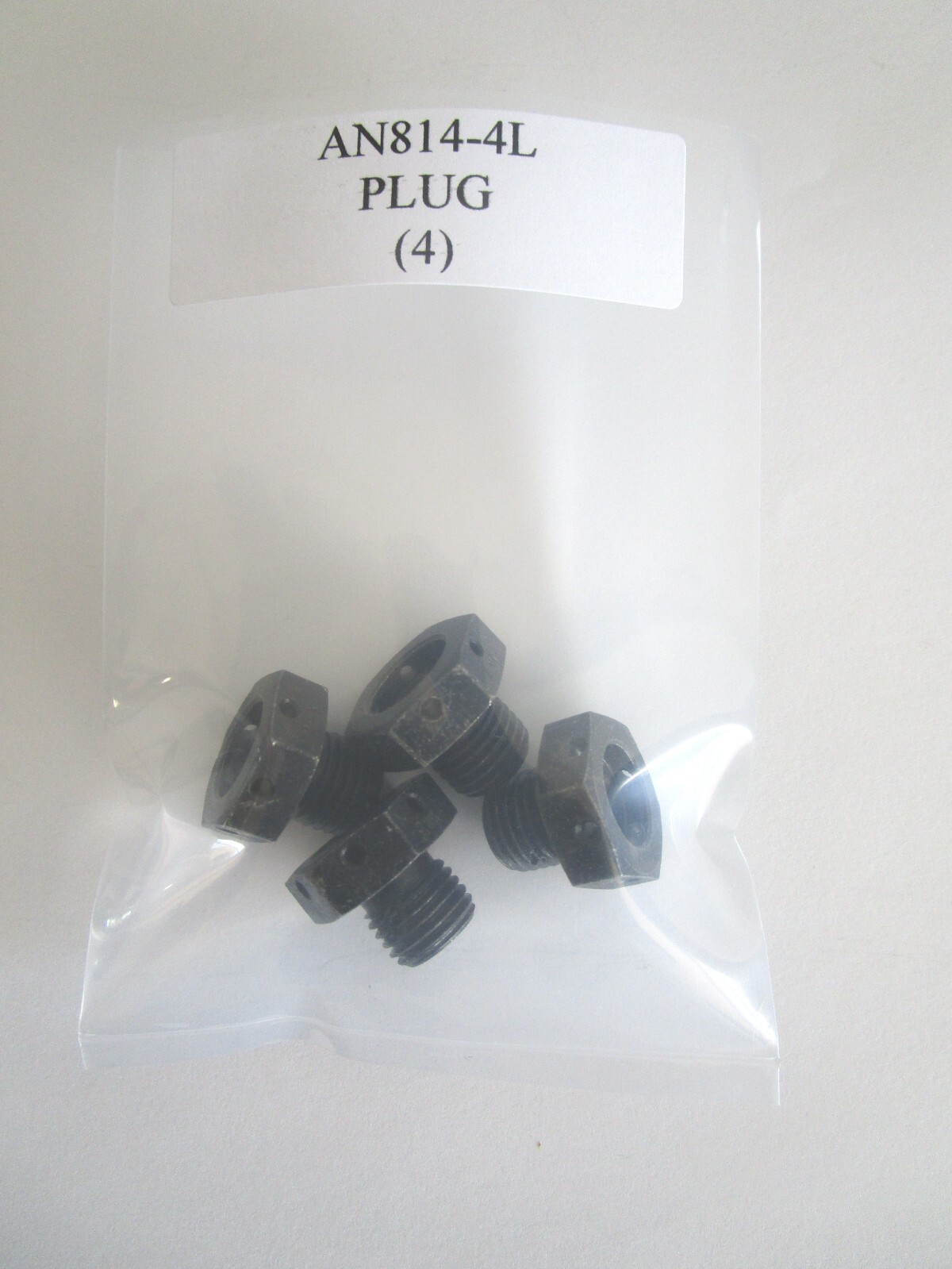 AN814-4L Plug 7/16" Thread Size Bleeder with Drilled Head Steel Black ...