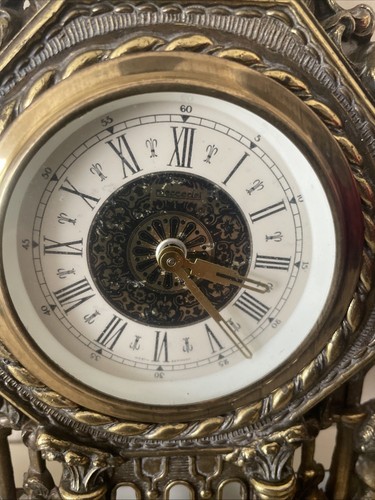 Vintage Antique Lowenthal WEST GERMANY Cast Bronze Clock Beautiful ...