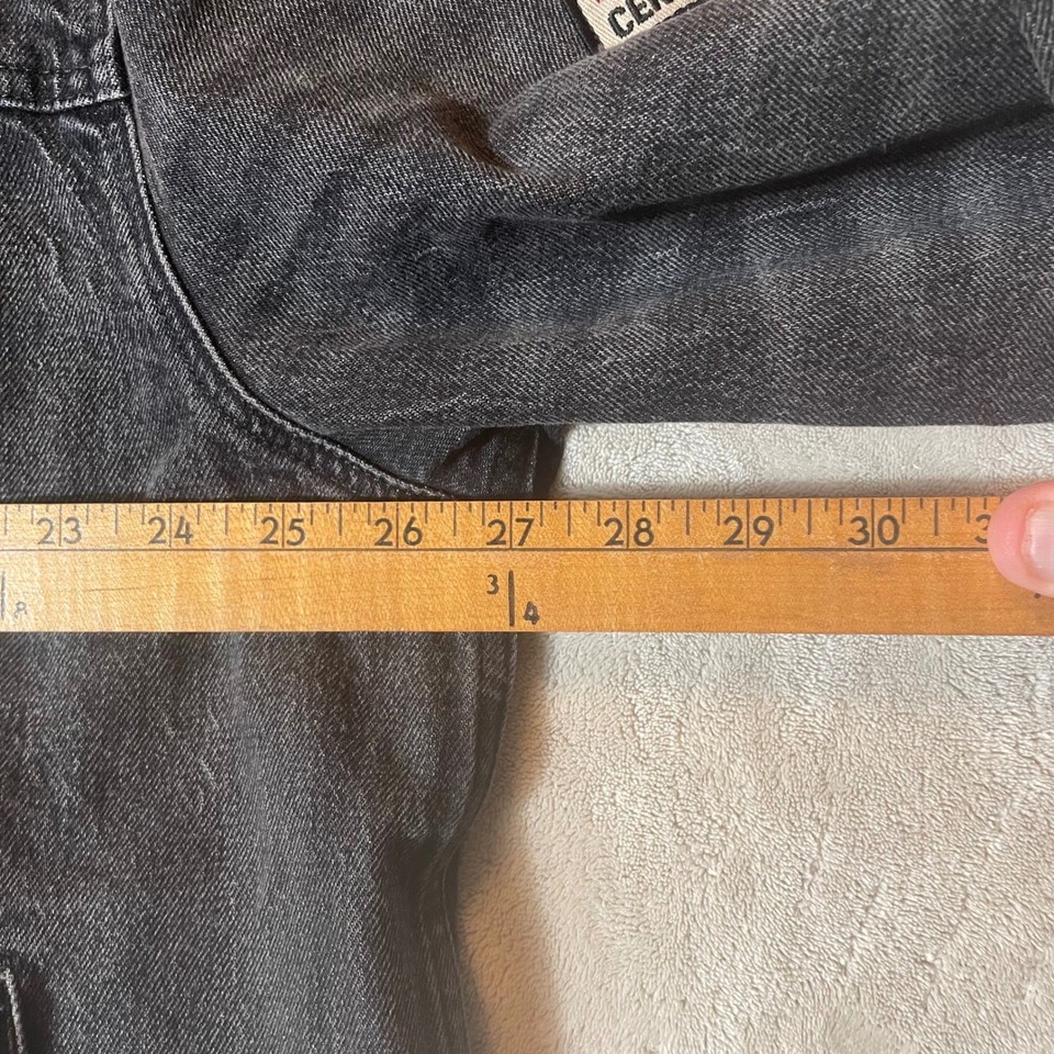 VTG Polo Ralph Lauren Denim Jacket Patches USRL Rider Style Black Size ...