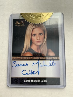 Buffy Vampire Hunter Autographed Trading Card Sealed Sarah Michelle ...