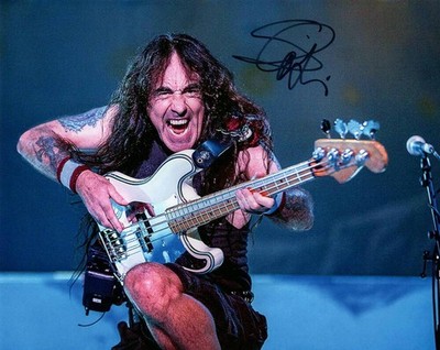 STEVE HARRIS SIGNED AUTOGRAPH 8X10 PHOTO - IRON MAIDEN SONGWRITER ...
