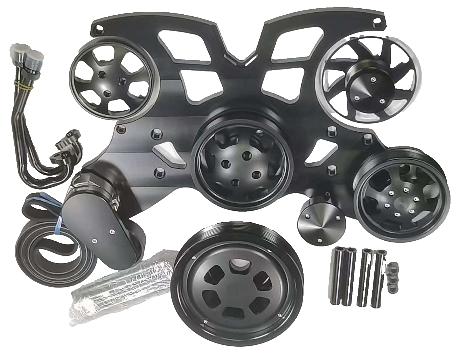 Big Block Chevy Front Drive Complete Serpentine Pulley Kit For SHORT ...