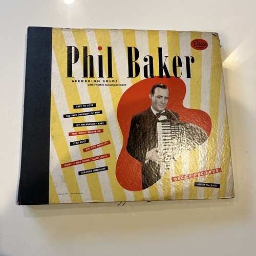 Phil Baker Accordion Solos 1946 8 record set A-421 | eBay