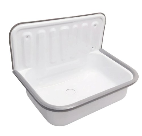 European Enameled Wall mounted white kitchen sink Laundry sink Bathroom ...