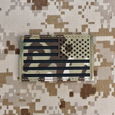US American Reverse Flag Patch USA Multicam OCP Military Morale IR ...