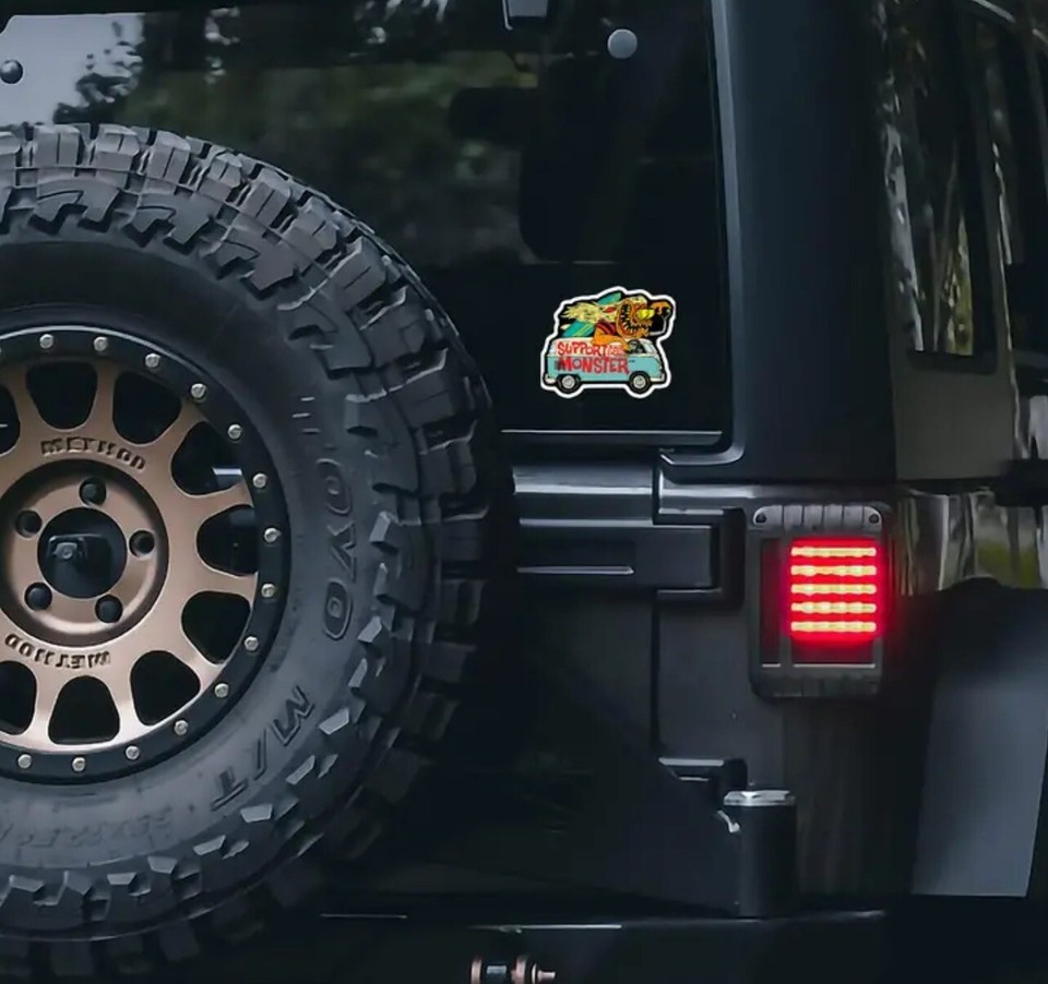 HUGE 6" Rat Fink Monster Surf Van Ed Roth Art Vinyl Sticker Decal ...