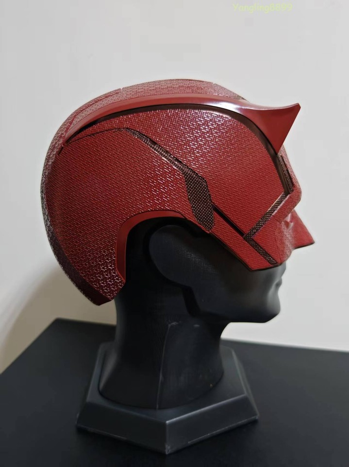 Movie Daredevil Matt Murdock Cosplay Helmet:ABS Cowl Half Mask Painted ...