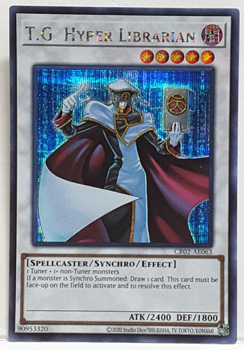 Yugioh Asian-English T.G. Hyper Librarian CR02-AE063 Secret Rare | eBay
