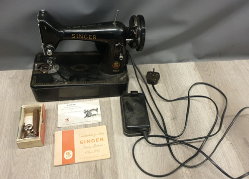 Singer 99k Sewing Machine Electric Vintage Black Untested Spares ...